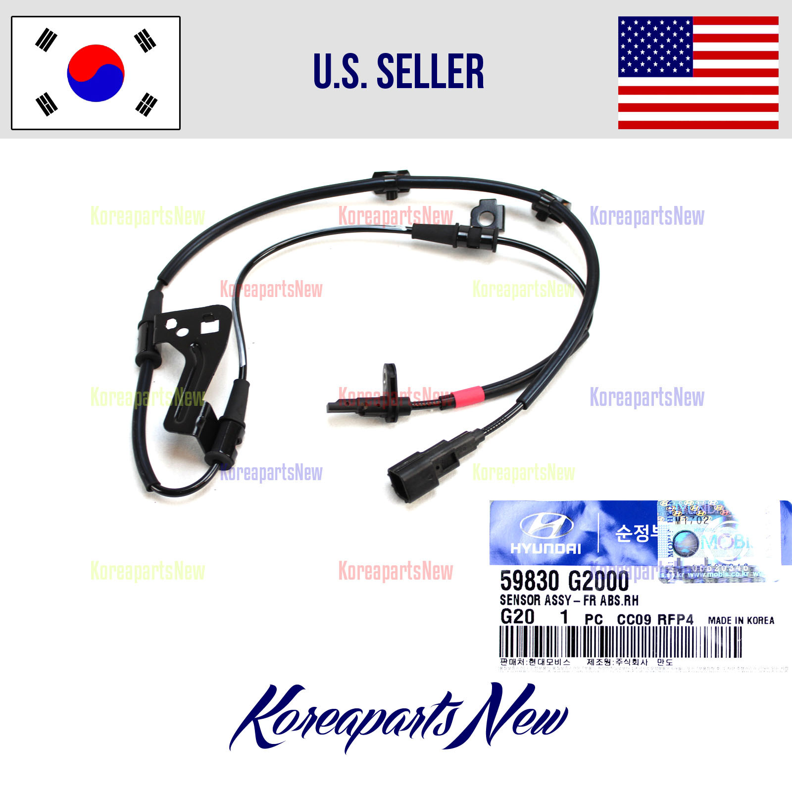 ABS Brakes FRONT Speed Sensor Right PASSENG ⭐OEM⭐ 59830G2000 for IONIQ ...