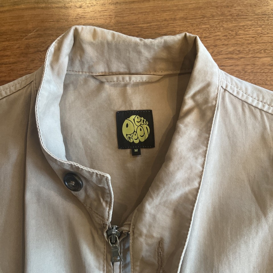 Pretty Green Tan Harrington Jacket size Medium Mods Casuals Oasis Liam ...