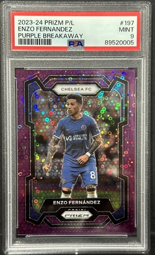 2023-24 Panini Prizm EPL Chelsea Enzo Fernandez Purple Breakaway /25 ...