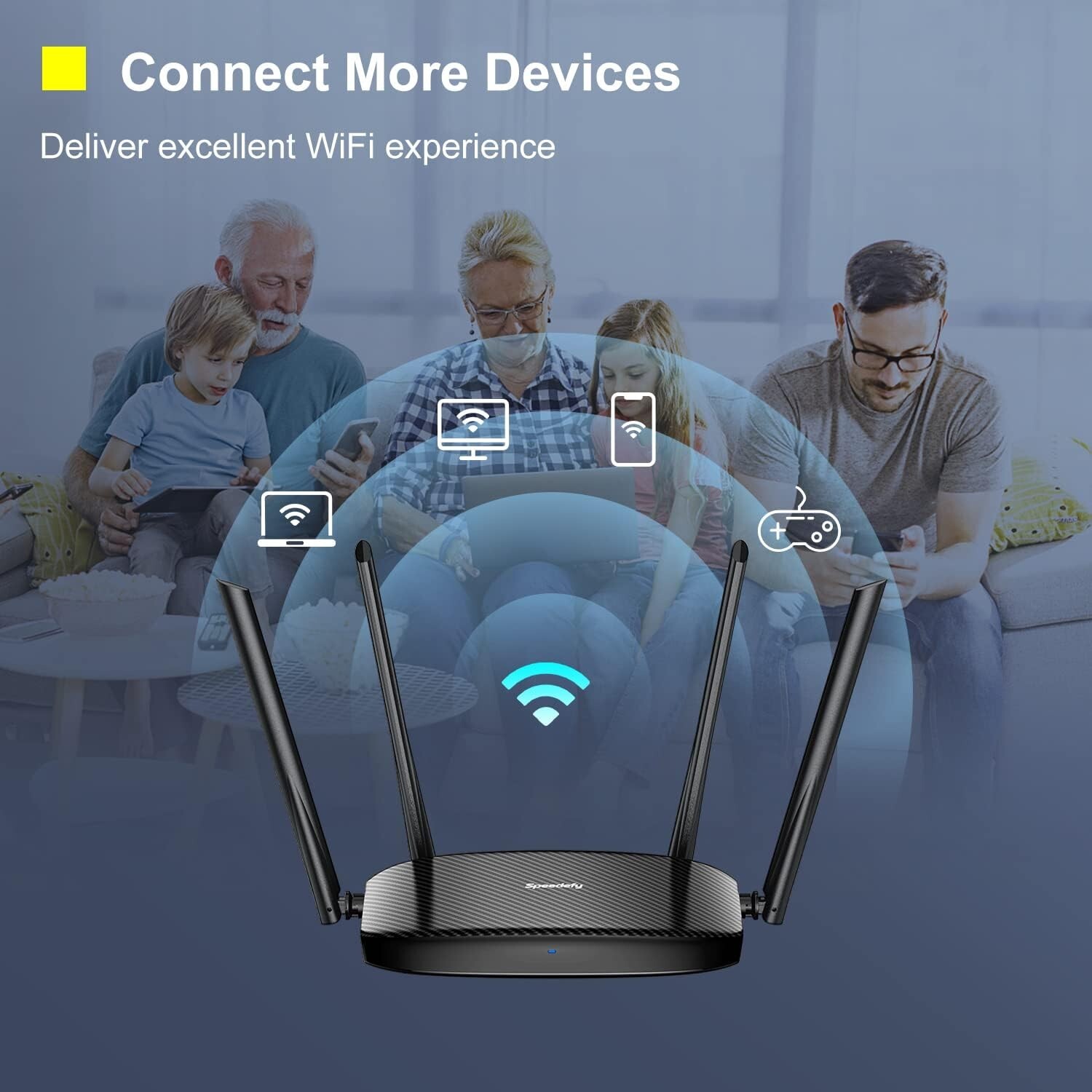 Speedefy High Speed Pro WiFi Router - Dual Band Ac2100 Wireless Router ...