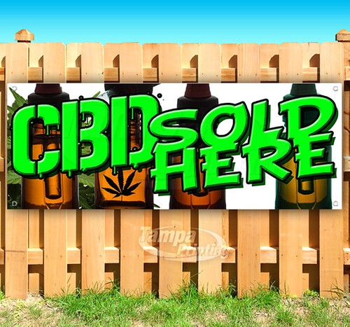 CBD SOLD HERE Advertising Vinyl Banner Flag Sign SMOKE SHOP OILS ...