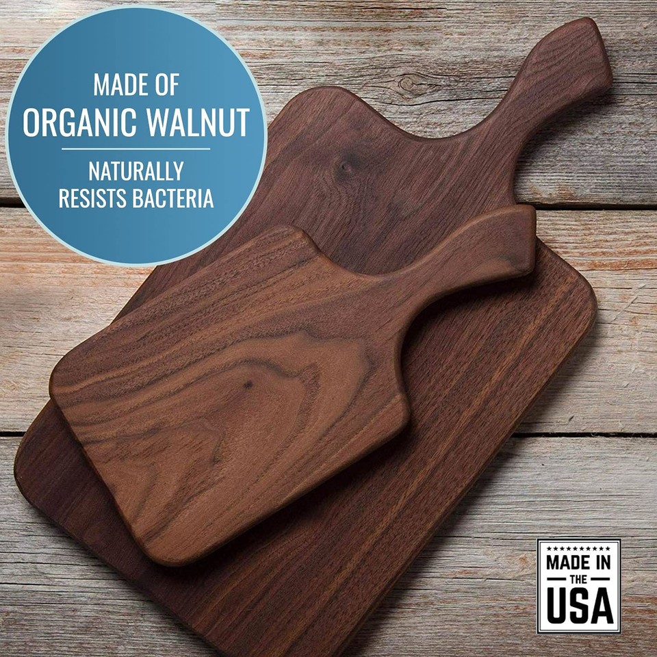 Home Dark Walnut Wood Cutting Board For Kitchen Seasoned Chopping Board ...