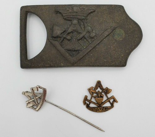 Original Antique Prussia Belt Buckle German Masonic Freemason Crown ...