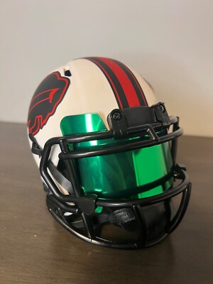 Green Mini Football Helmet Visor w/Clips Included. Not the flat style ...
