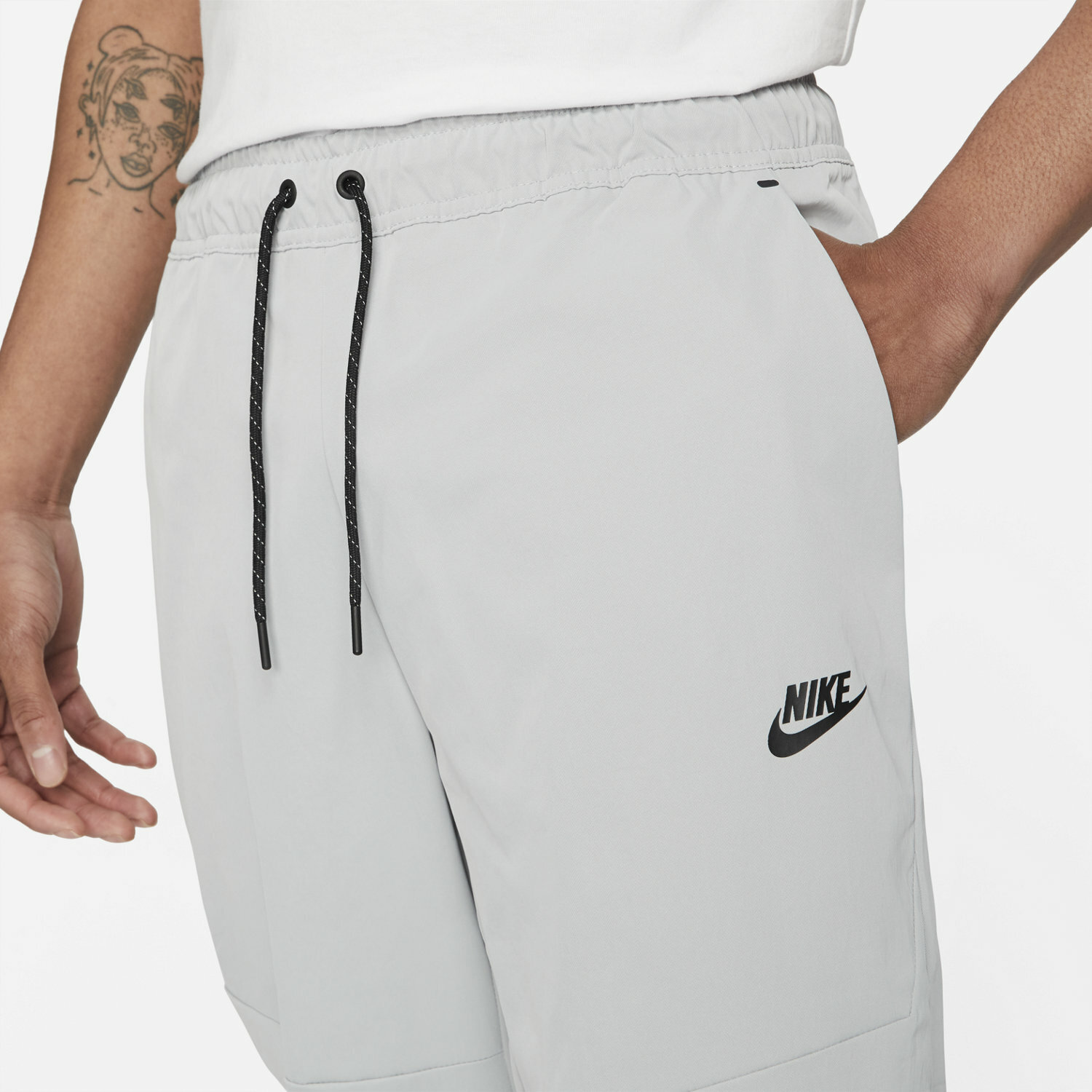 Nike Sportswear Tech Woven Pants CU4483-077 Tapered Stone Light Grey ...