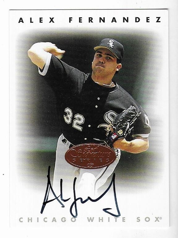 Alex Fernandez 1996 LEAF SIGNATURE SERIES AUTOGRAPH CARD White Sox AUTO ...