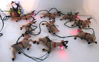GE Christmas Holiday Classics String Light LED Reindeer w Sleigh AC ...