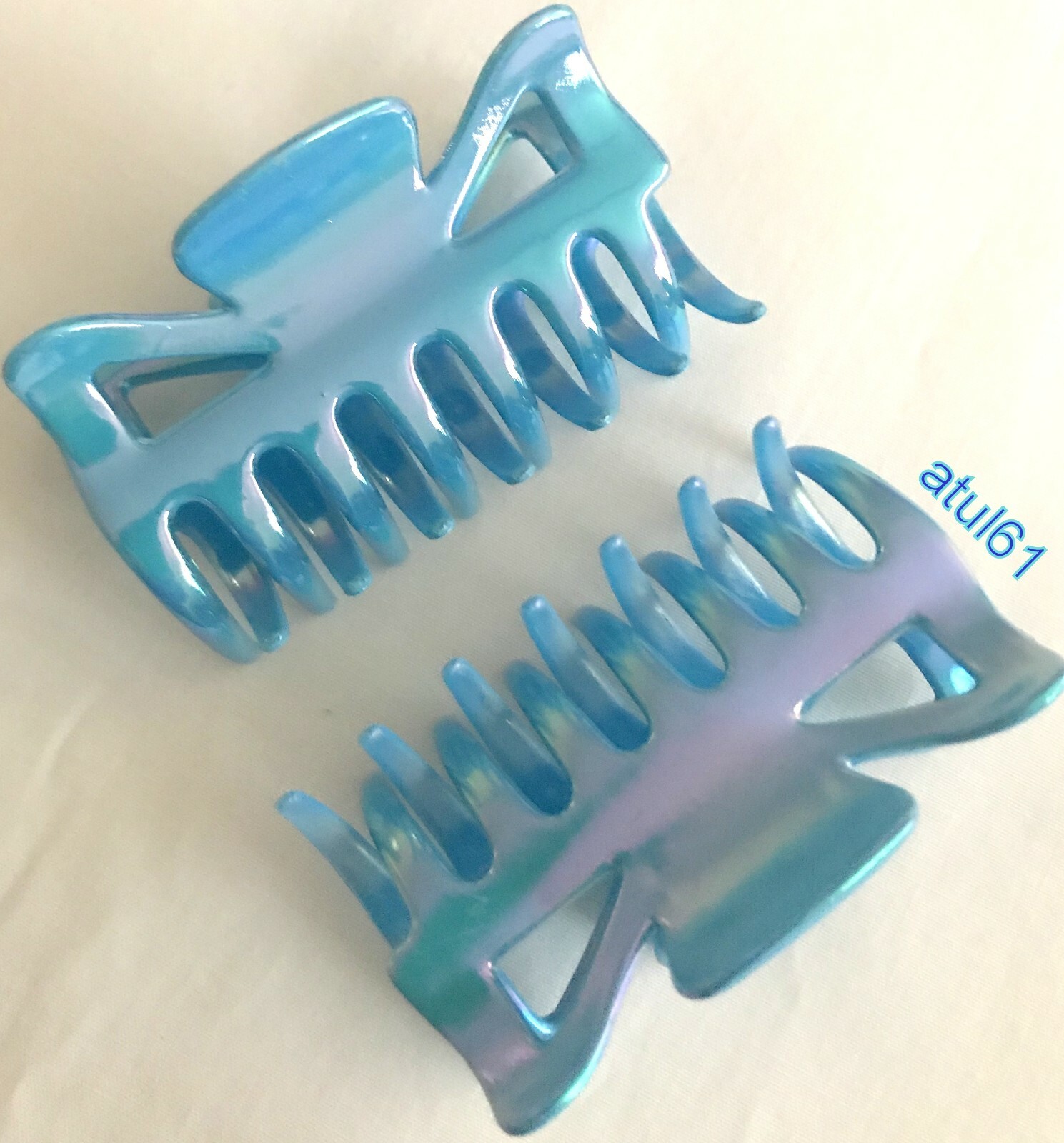 2 PINK,GREEN,PURPLE,BLUE,YELLOW,ORANGE HAIR CLAW CLAMPS~HAIR CLIPS ...