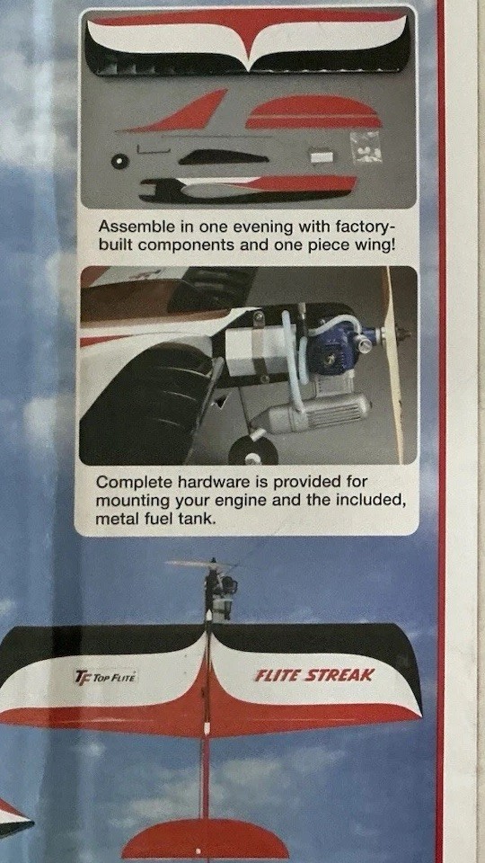 Flite Streak Control Line ARF Kit Sport/Stunt By Top Flite | eBay