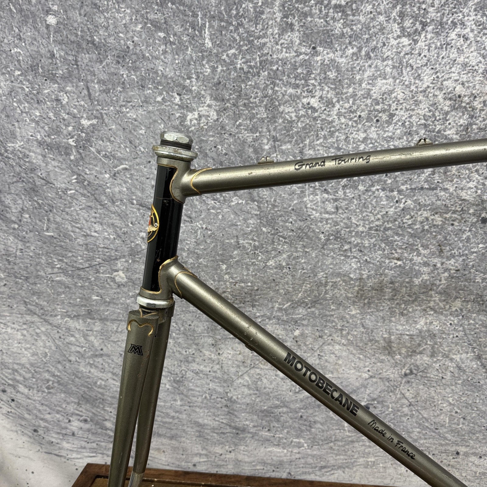 Vintage Motobecane Grand Touring Road Bike Frame 59cm Steel Silver 700c ...