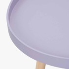 Lavender Round Scandi Wooden End Tables For Living Room Tripod Legs ...
