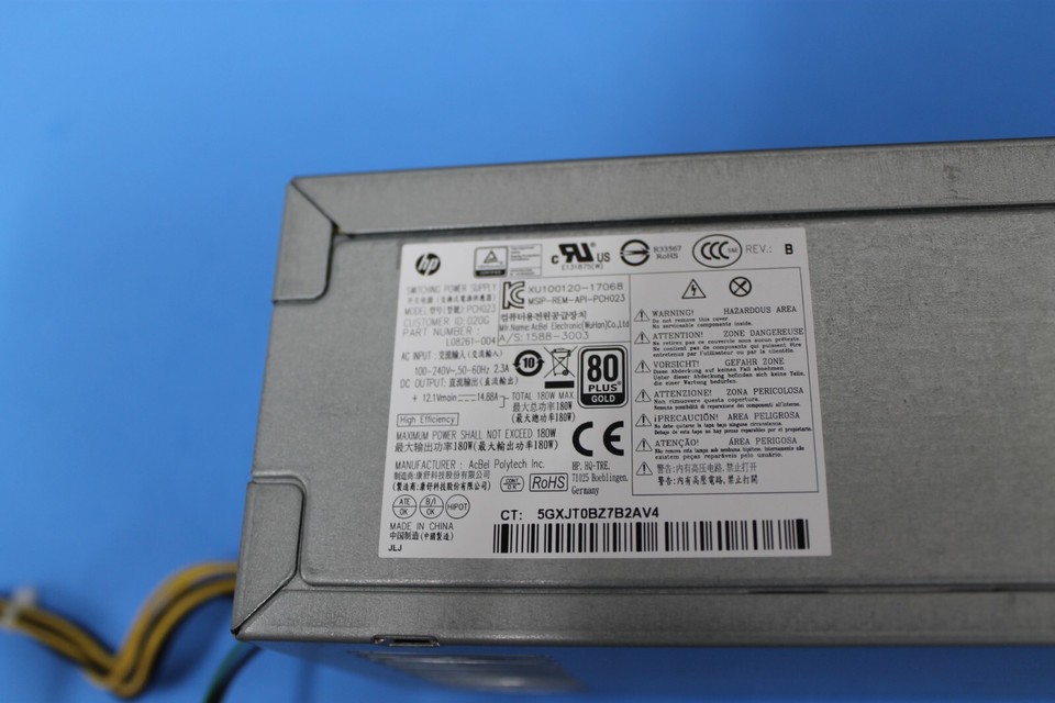 GENUINE HP DESKTOP POWER SUPPLY 180W PSU L08261-001, L08261-002, L08261-004 | eBay