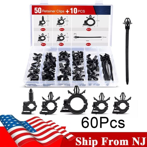 Universal 60pcs Car Wire Loom Routing Harness Clips Assortment 6 ...
