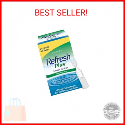 Refresh Plus Lubricant Eye Drops, Preservative-Free, 0.01 Fl Oz Single ...