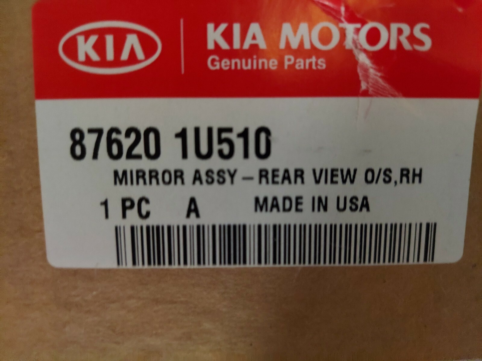 87620 1U510 OEM BRAND NEW MIRROR ASSEMBKY PASSENGER SIDE (RH) SORENTO ...