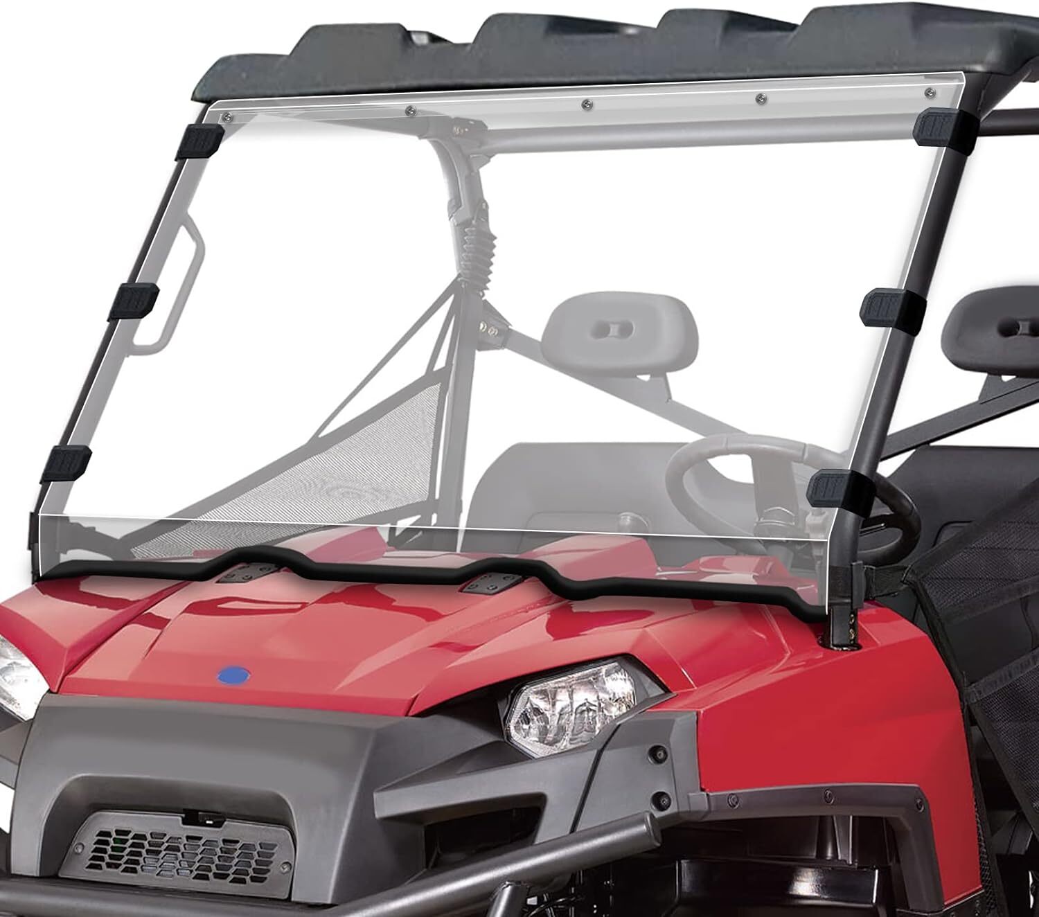 Hard-Coated Full Windshield for Polaris Ranger XP 800/ XP 800 Crew/800 ...
