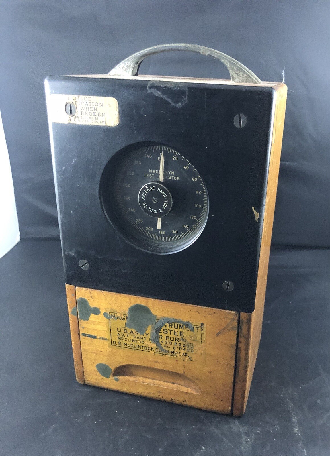 US Army Air Forces WWII Magnesyn Instrument Field Tester OB McClintock ...