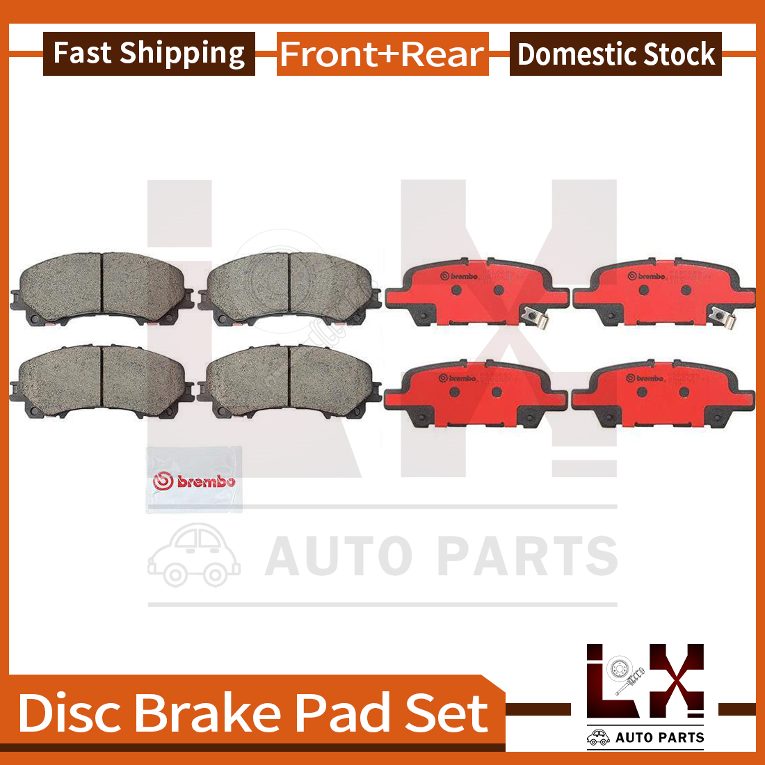 Front & Rear Brembo Ceramic Brake Pads Set Set For 2014-2018 Q50 | eBay