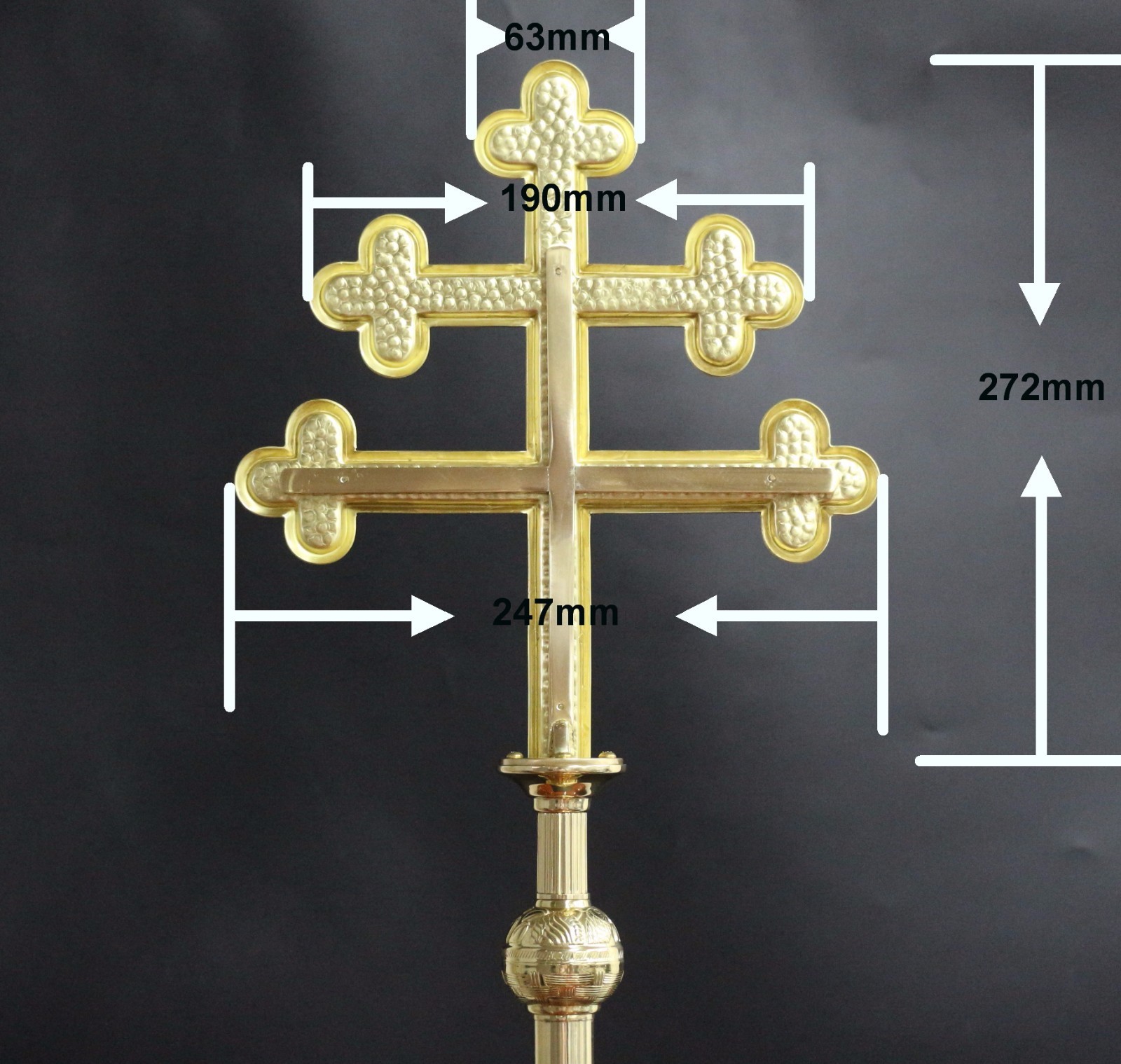 Double Bar cross CROZIER Polish Bishop Staff Crosier Quality ...