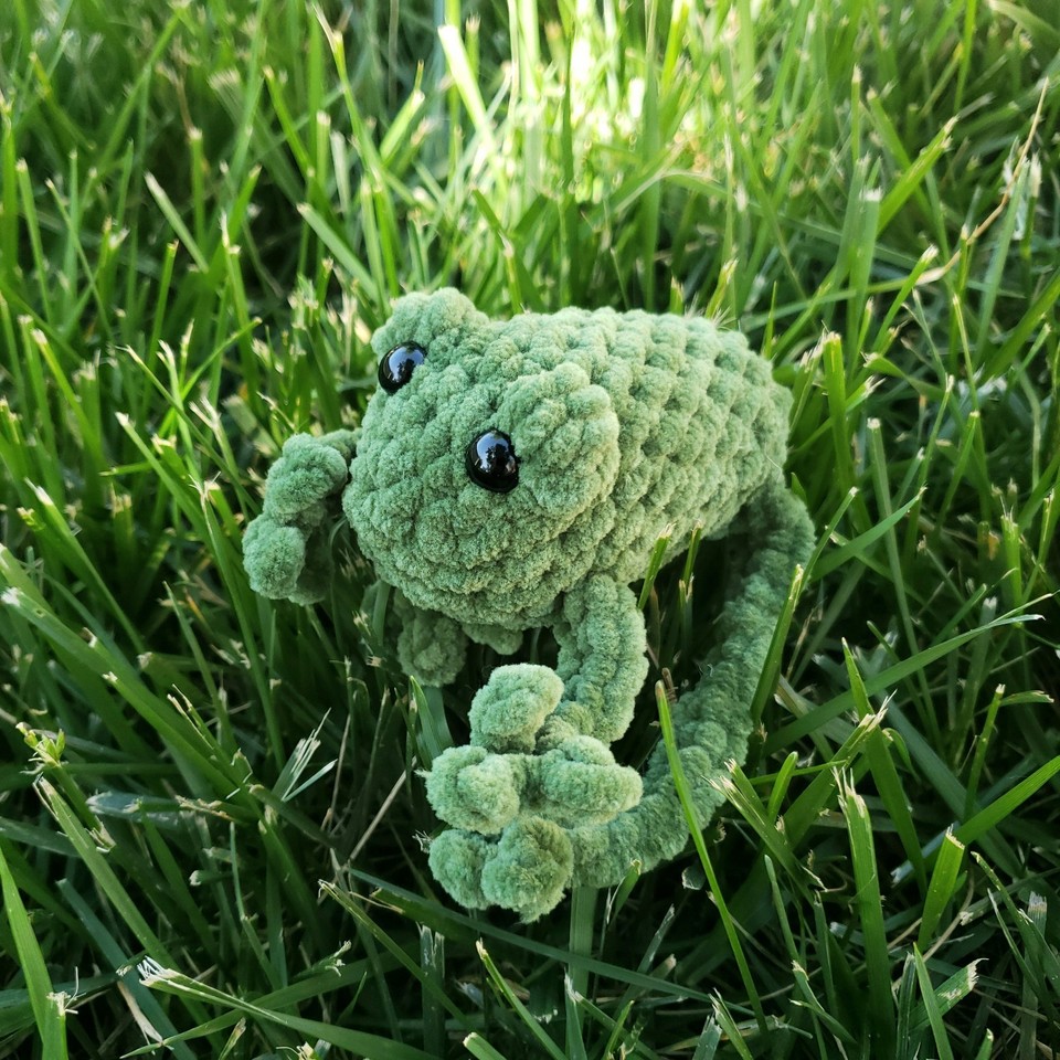 Frog Plush Crochet Handmade Plushie Amigurumi Froggy Stuffed Toy | eBay