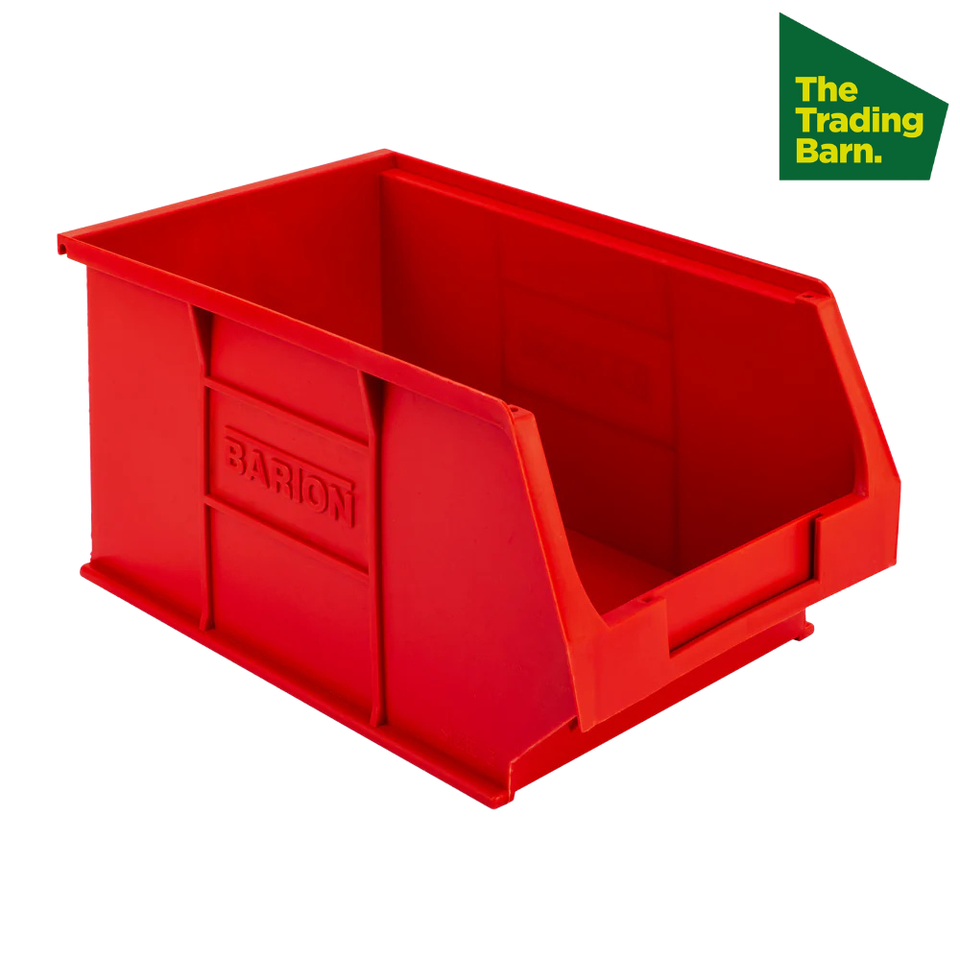 Red Plastic Parts Lin Bins Component Storage Boxes Picking Bin Workshop ...