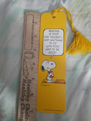 Vintage 1958 Peanuts Snoopy Bookmark Hallmark. With Tassel | eBay