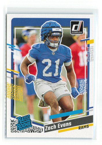 Zach Evans #359 2023 PANINI DONRUSS RAMS Rated Rookie | eBay