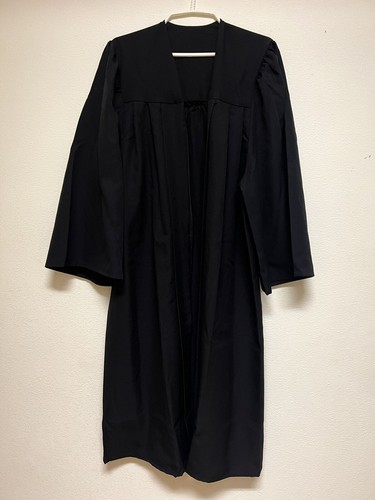 Matte Black Graduation Robe Gown College, High School,, Excellent ...