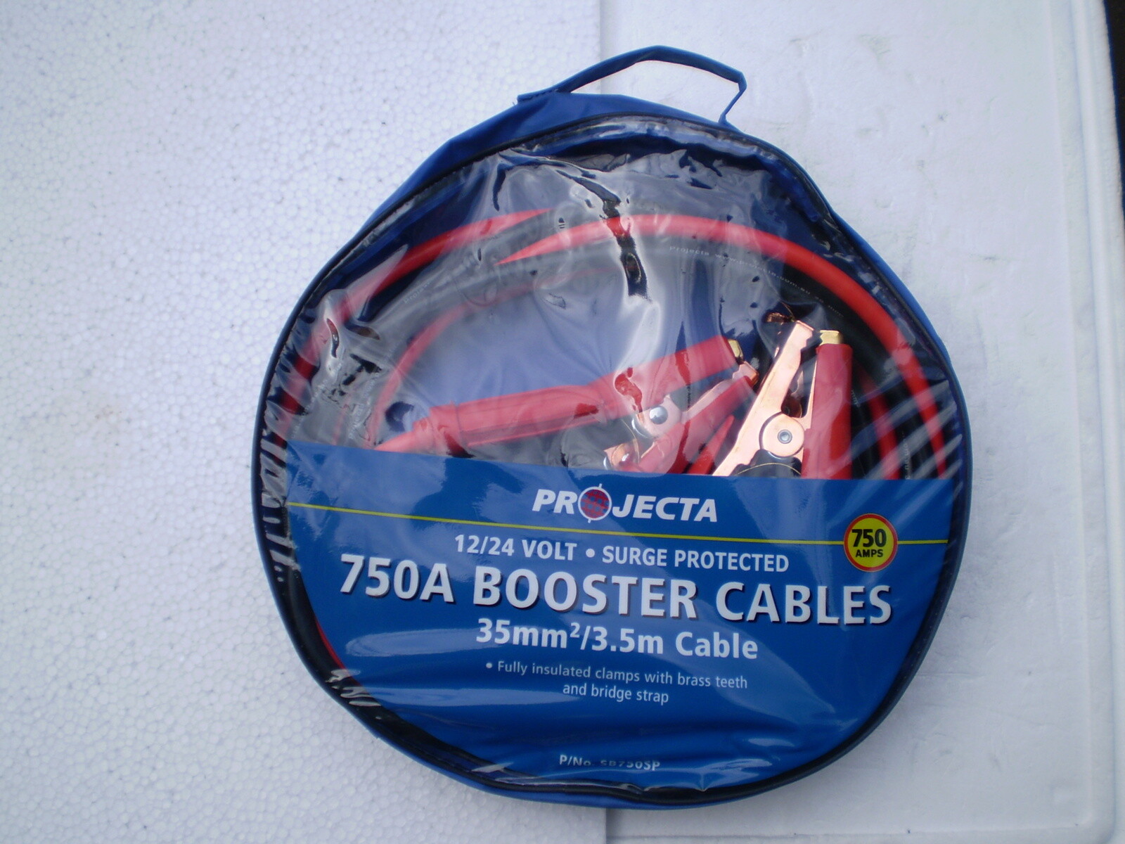 PROJECTA 750AMP JUMPER LEADS BOOSTER CABLES 12V 24V SURGE PROTECTION 3 ...