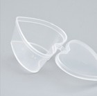 10 Pcs Mini Clear Plastic Heart Shape Storage Box Case Container Bead ...