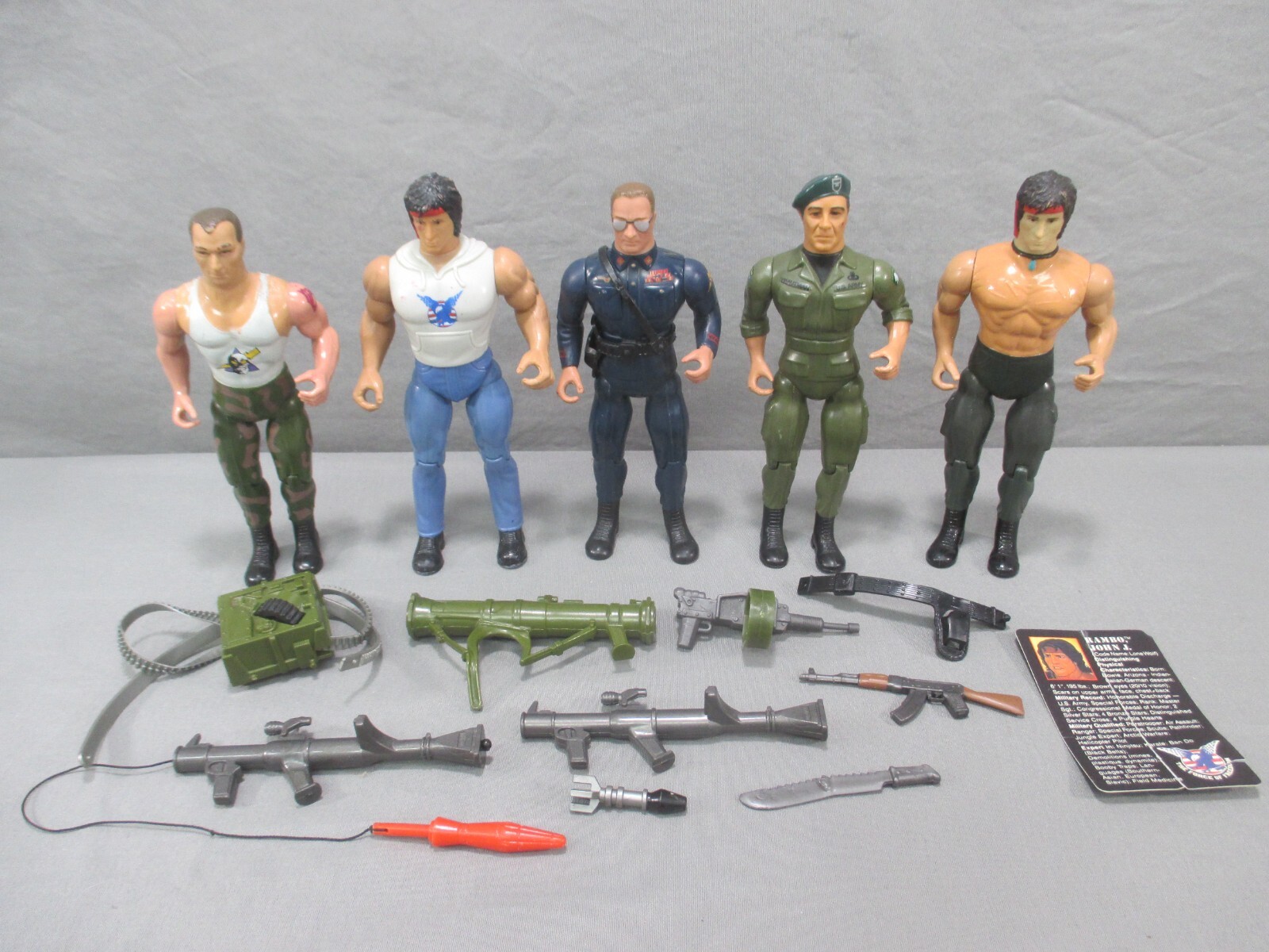 RAMBO COLONEL TRAUTMAN GENERAL WARHAWK SAVAGE 7" Action figure lot ...