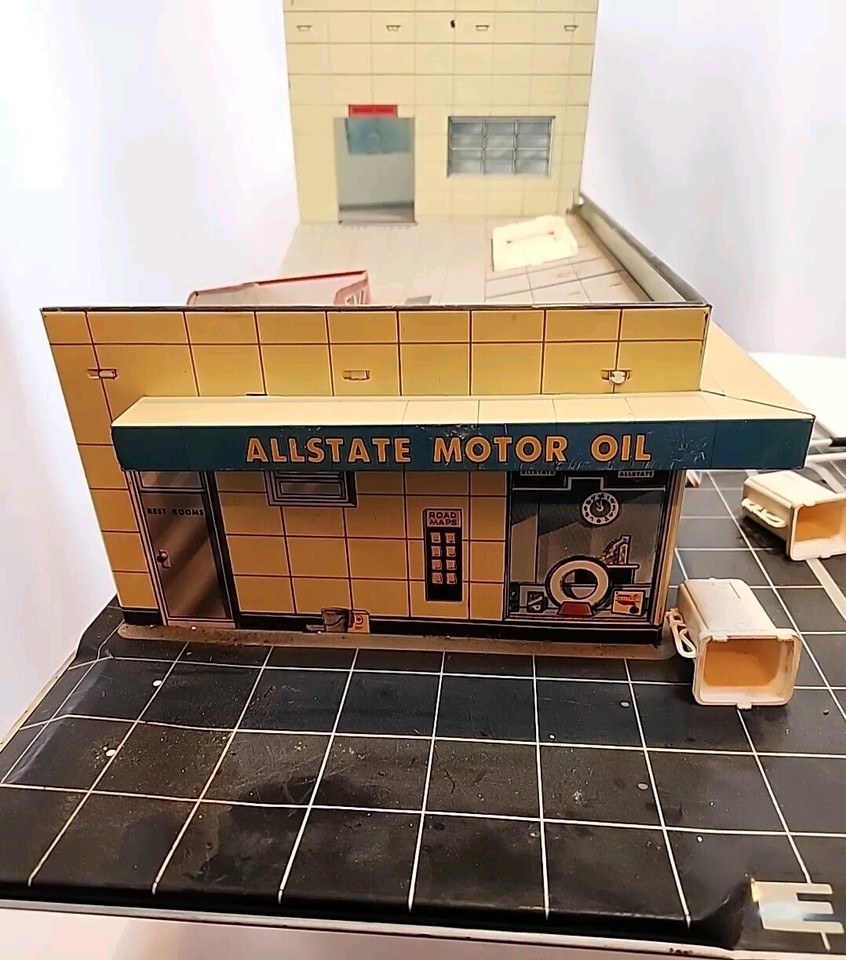 Vintage Marx Sears Allstate Happi Time Service station Tin Toy | eBay