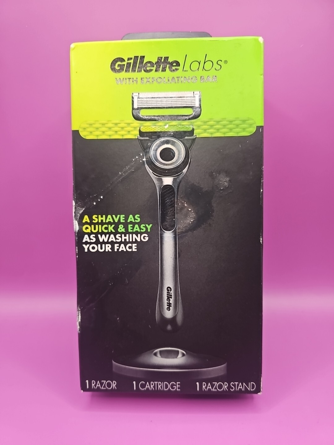 Gillette Labs Mens 5-Blade Razor Handle + 1 Cartridge + 1 Razor Stand ...