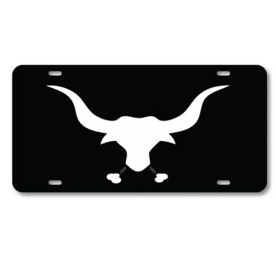 Long Horn Bull Horns Angry Ox License plate novelty car accessory ...
