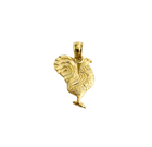 14K Solid Yellow Gold Rooster Diamond Cut Pendant - 20mm x 12mm Small ...
