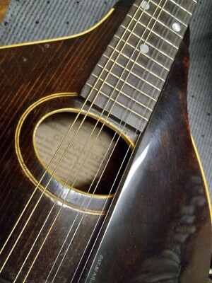 Vintage 1928 Gibson A model Mandolin label serial number and FON intact ...