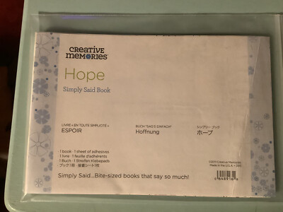 Creative Memories Simply Said Book : HOPE : New : 5x7 Scrapbook | eBay