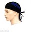 MOTORBIKE SOFT LEATHER BIKER HEAD WRAP BLACK BANDANA CAP MOTORCYCLE DU ...