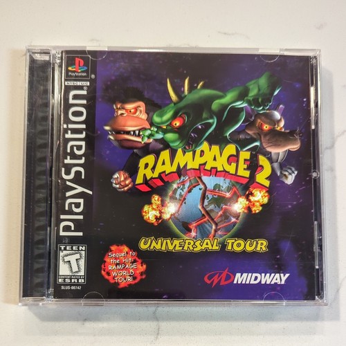 Rampage 2: Universal Tour (Sony PlayStation 1, 1998) - w/ Reg Card ...