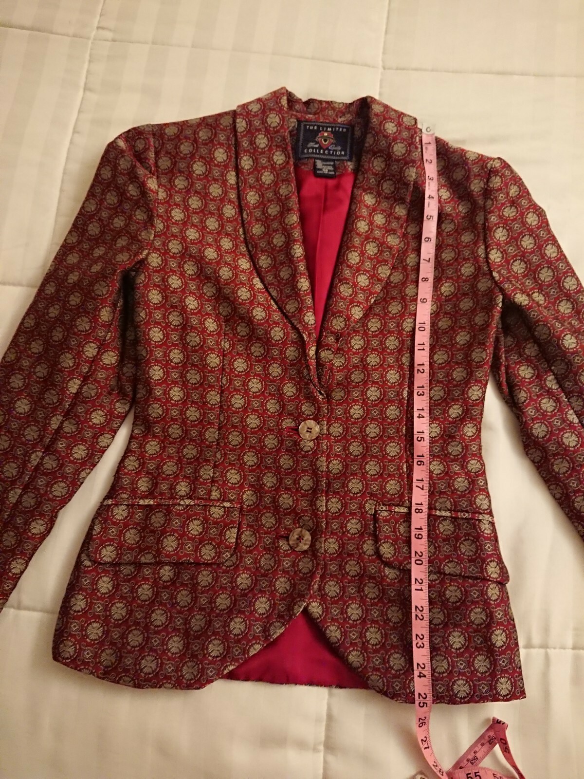 Red Brocade THE LIMITED COLLECTION Embroidered Smokin… - Gem