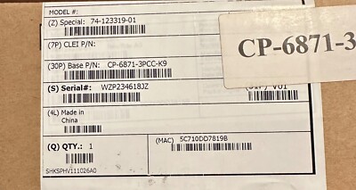 REF - Cisco IP Phone 6861 W/ Multiplatform Firmware & Power - CP-6861 ...