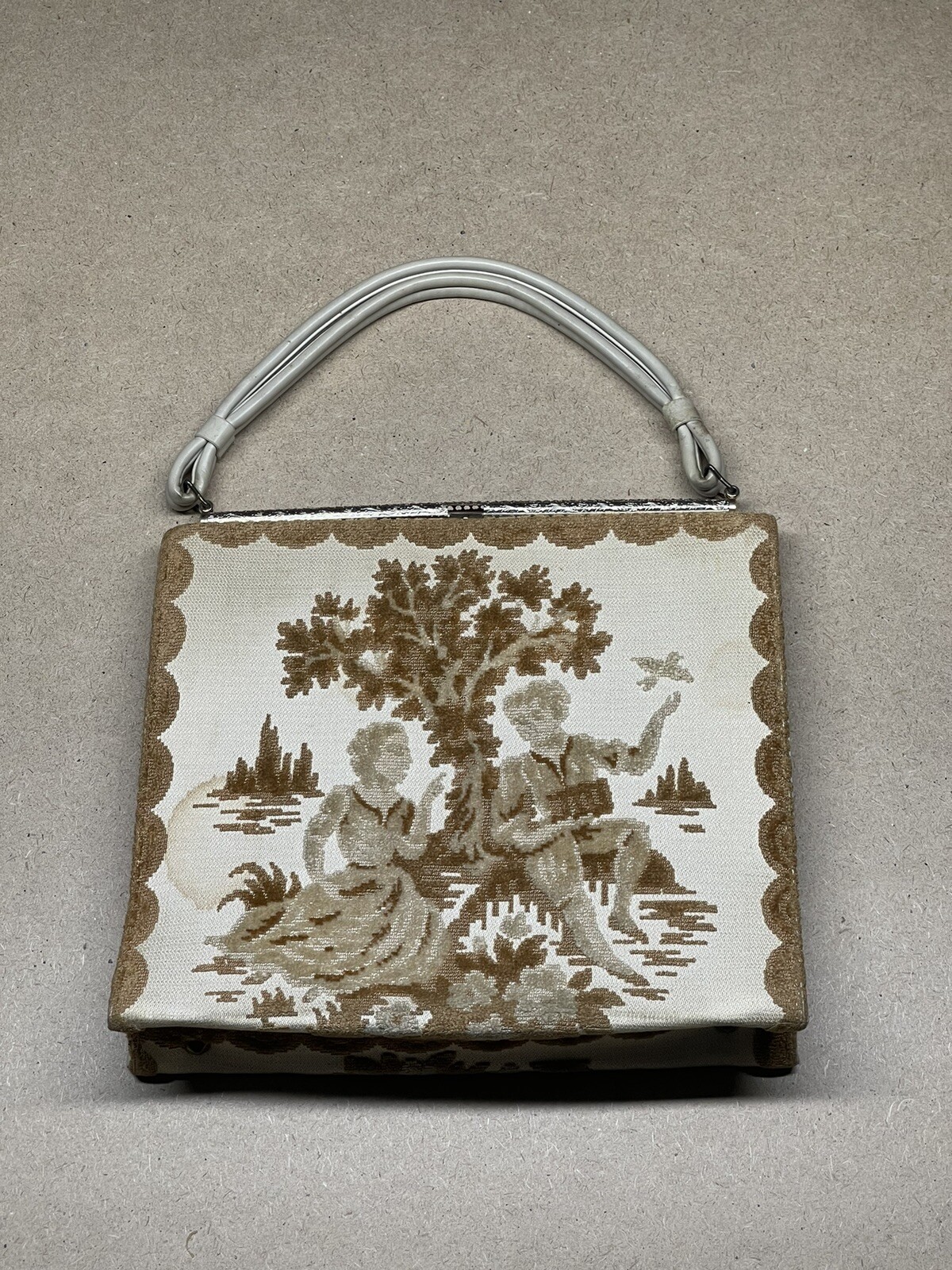 1960s Vintage Carpet Bag Tapestry Embroidered Needlep… - Gem