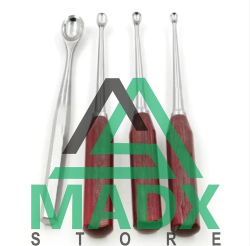 Set of 4Pcs Femoral Ligament Cutter Hatt Spoon Surgical Orthopedic ...