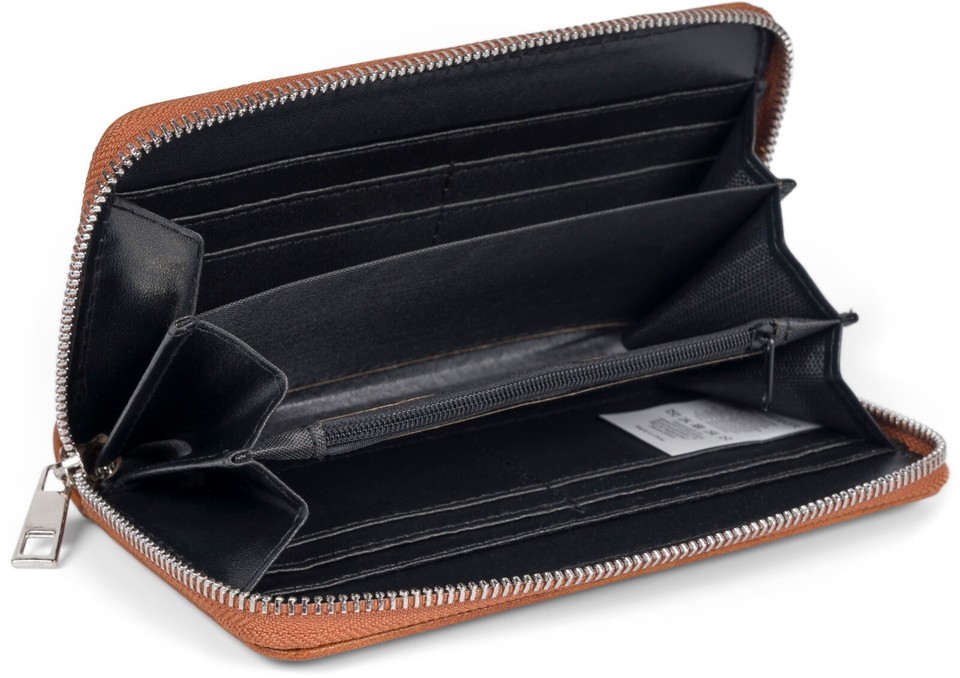 Damen Portemonnaie Metallic Stern Cut-Outs, Reißverschluss, Geldbörse ...