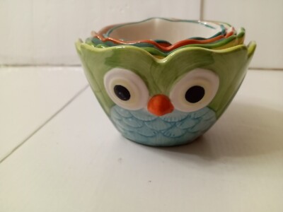 Pier 1 Imports Owl Nesting Measuring Cups Set of Four Hand Painted ...