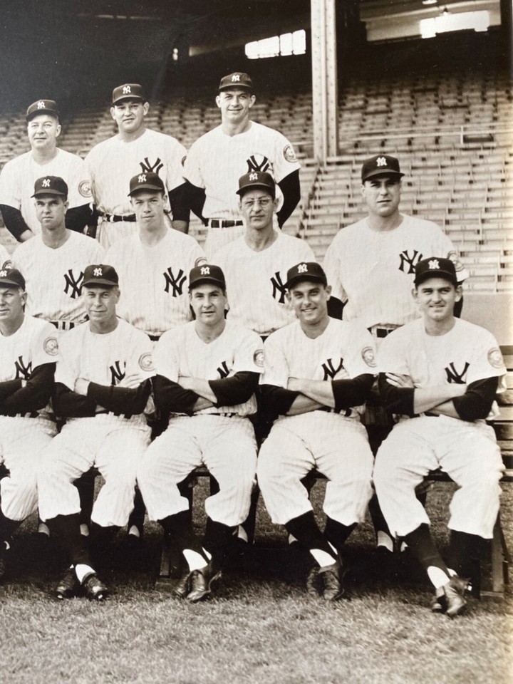 Rare original 1950s New York Yankees baseball team 14 x 17 Photo Mickey ...