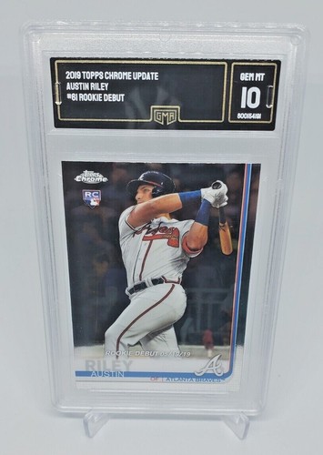 2019 Topps Chrome Update Austin Riley #61 Rookie Debut GMA GEM MINT 10 ...