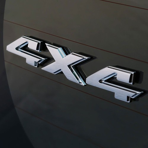 3D Chrome 4 X 4 Four Wheel Drive Emblem Badge Car Truck Sticker Decal ...
