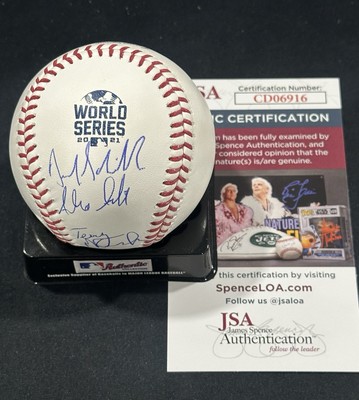 Derek Schiller Alex Anthopoulos Terry McGuirk Signed 2021 World Series ...