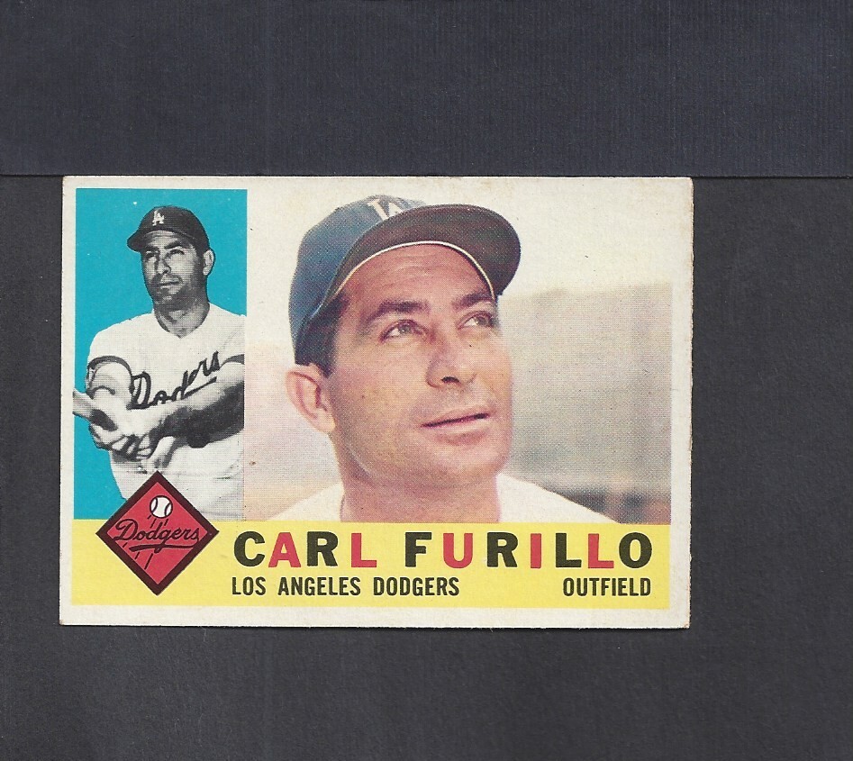 1960 TOPPS SET BREAK #408 CARL FURILLO-6--DODGERS--NO CREASES--EX++ | eBay